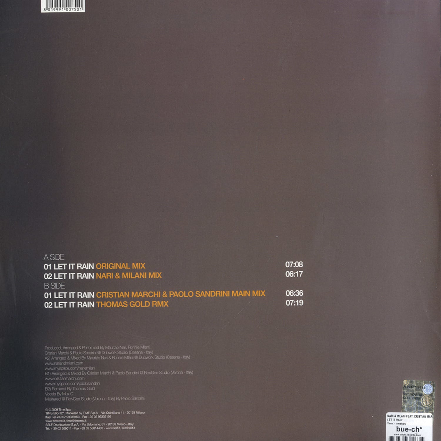 Nari & Milani ft. Cristian Marchi - LET IT RAIN