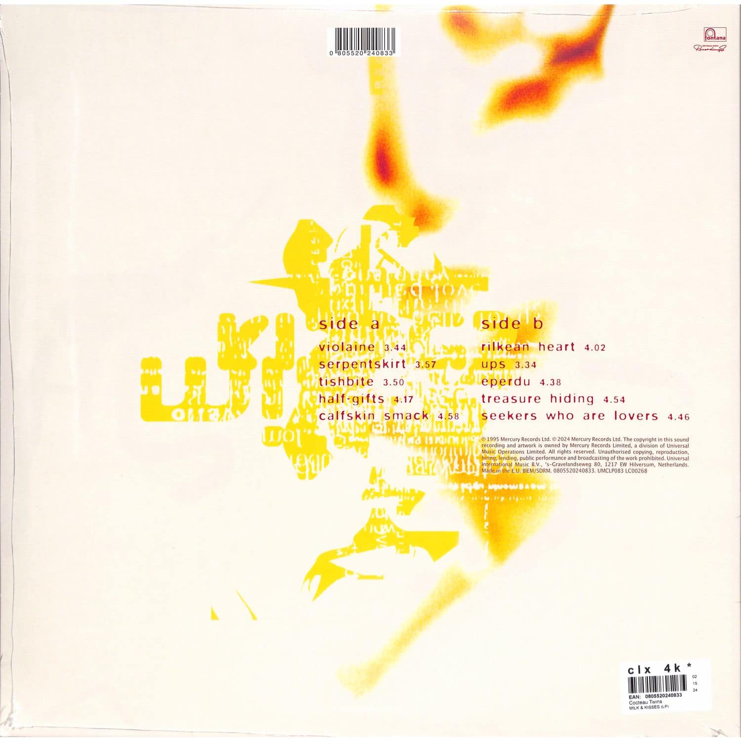Cocteau Twins Milk And Kisses