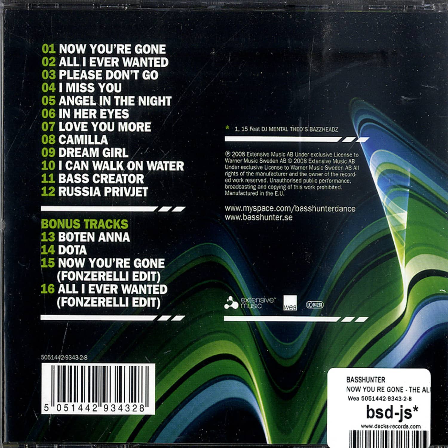 Basshunter - NOW YOU RE GONE - THE ALBUM