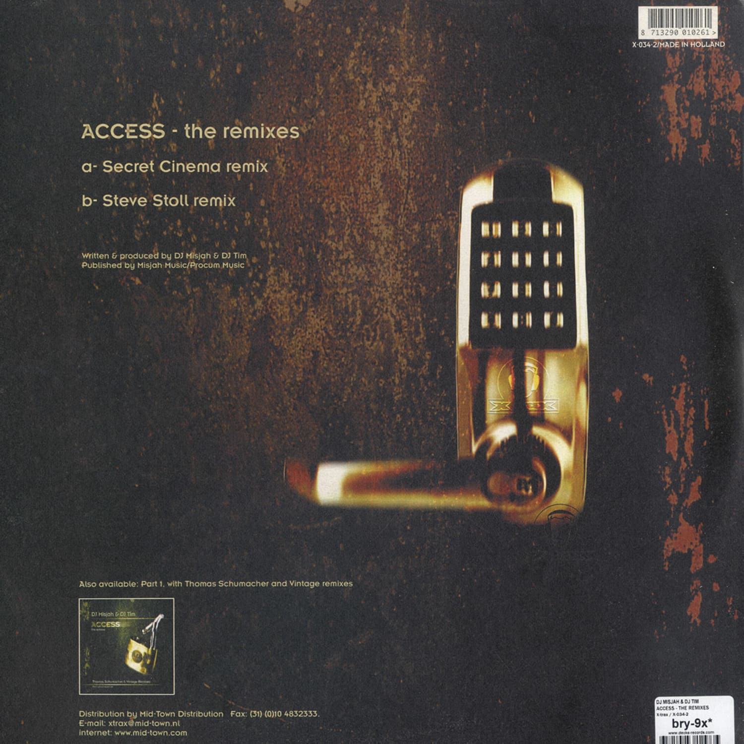 DJ Misjah & DJ Tim - ACCESS - THE REMIXES / X-trax / X-034-2 | 12 Inch ...